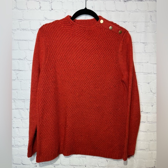 Talbots | Sweaters | Talbots Size Medium Burnt Orange Crewneck Sweater ...